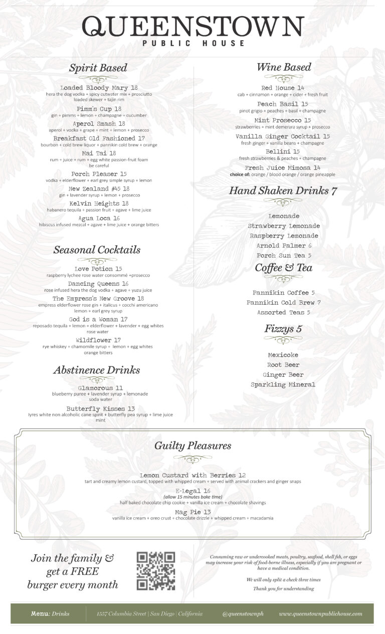 Weekday Lunch - Queenstown Public House