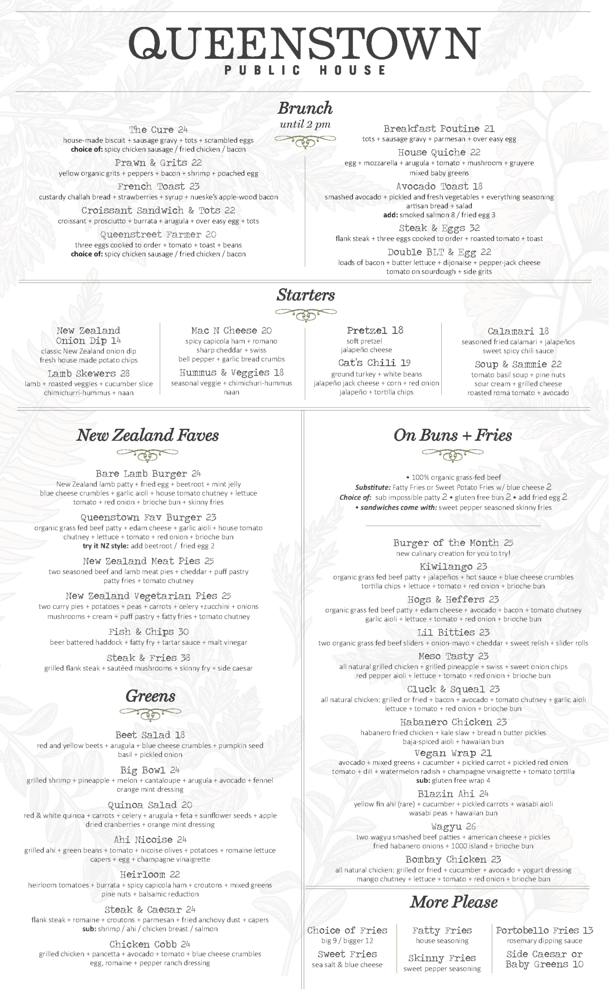 Weekday Lunch - Queenstown Public House