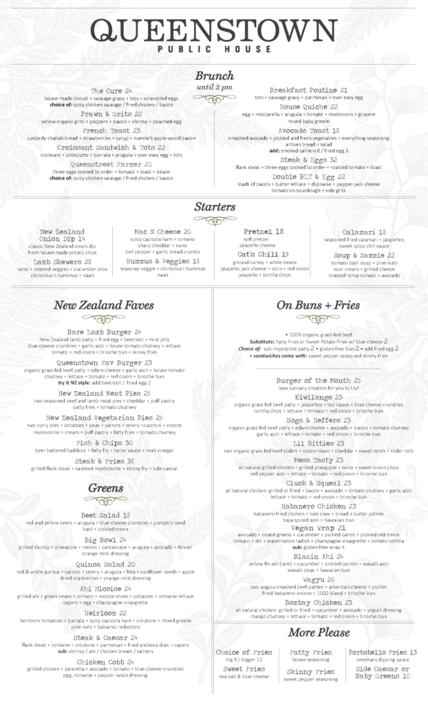 Weekday Lunch - Queenstown Public House