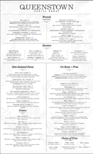 Weekday Lunch - Queenstown Public House